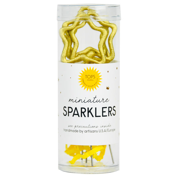Mini Gold Star Sparklers, Pack of 4 - TOPS Malibu