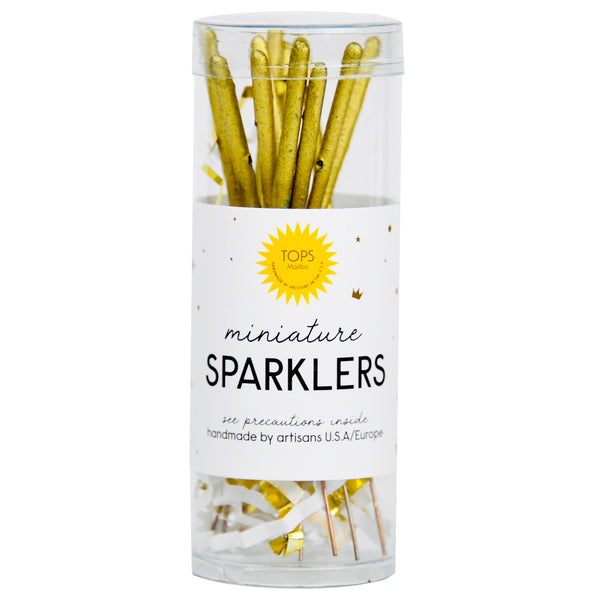 Gold Mini Stick Sparklers (4"), Pack of 12 - TOPS Malibu