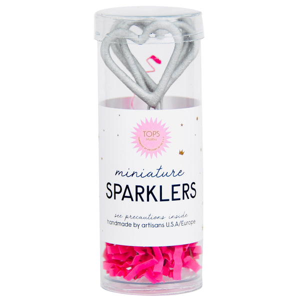 Mini Silver Sparklers Heart (4") 4 Pack - TOPS Malibu