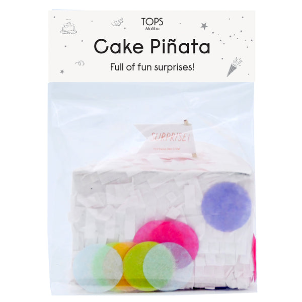 Festive Bright Cake Piñata (Prizes in Slices) - TOPS Malibu