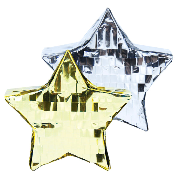 Mini Tabletop Metallic Star Piñata with 6 Prizes - TOPS Malibu