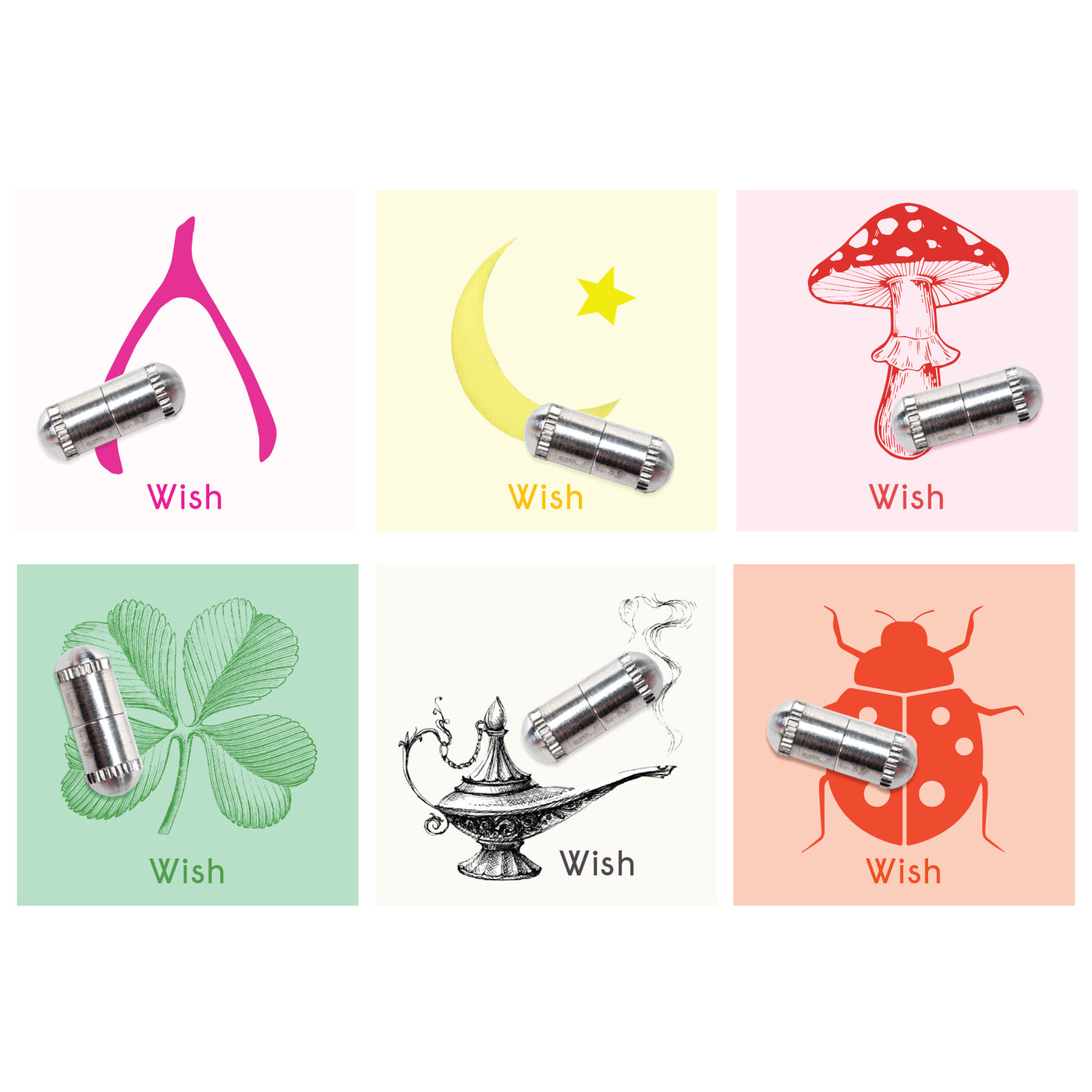 Wish Capsules - give or carry secret message in a tiny metal capsule