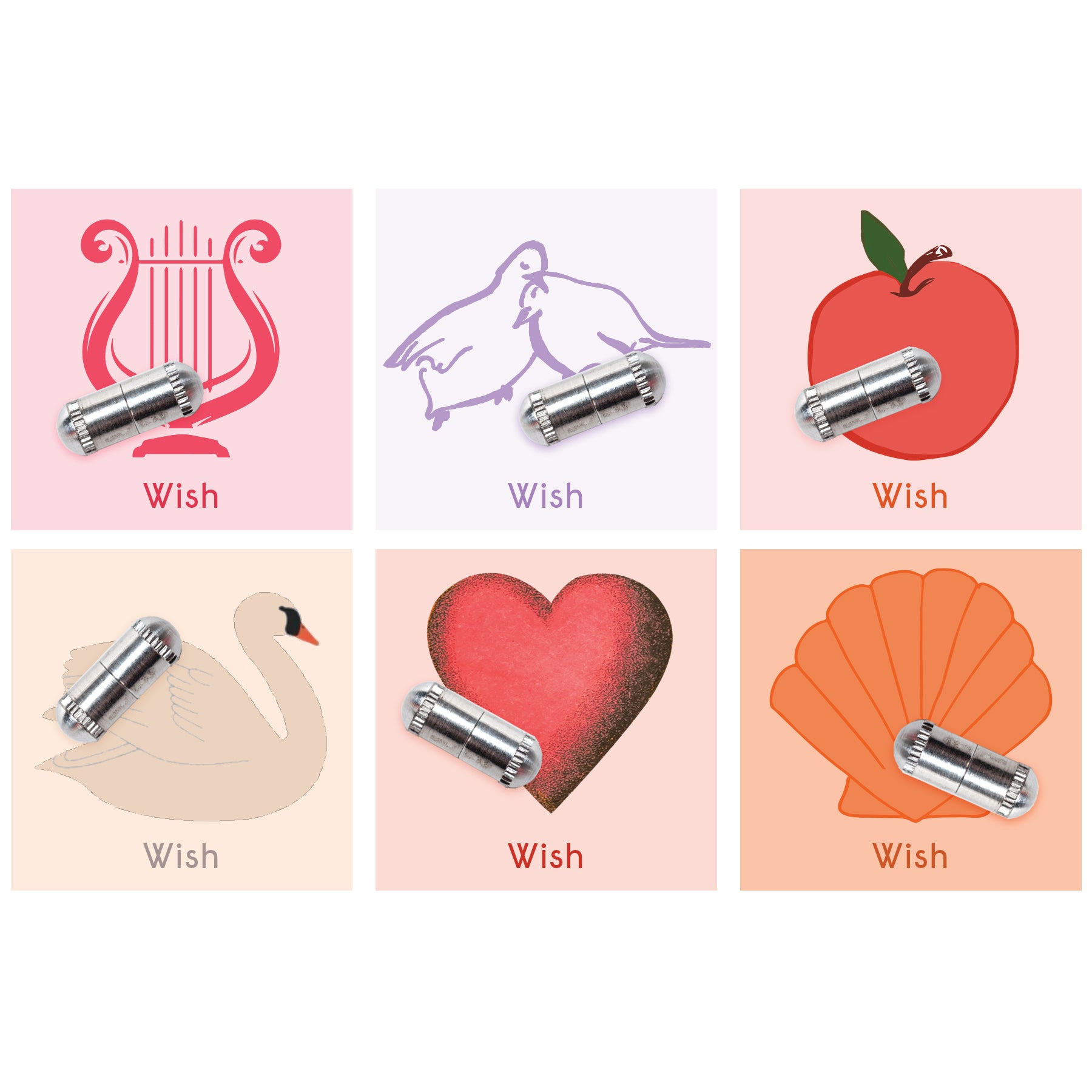 Wish Capsules - give or carry secret message in a tiny metal capsule