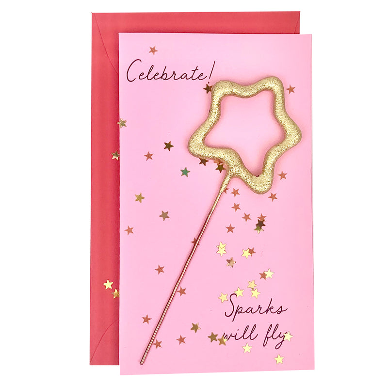 Greeting Card with Star Sparkler and Confetti - TOPS Malibu